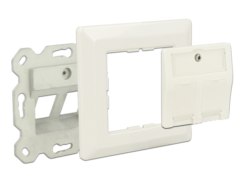 Delock Keystone Wall Outlet 2 Port hos Loh Electronics AB