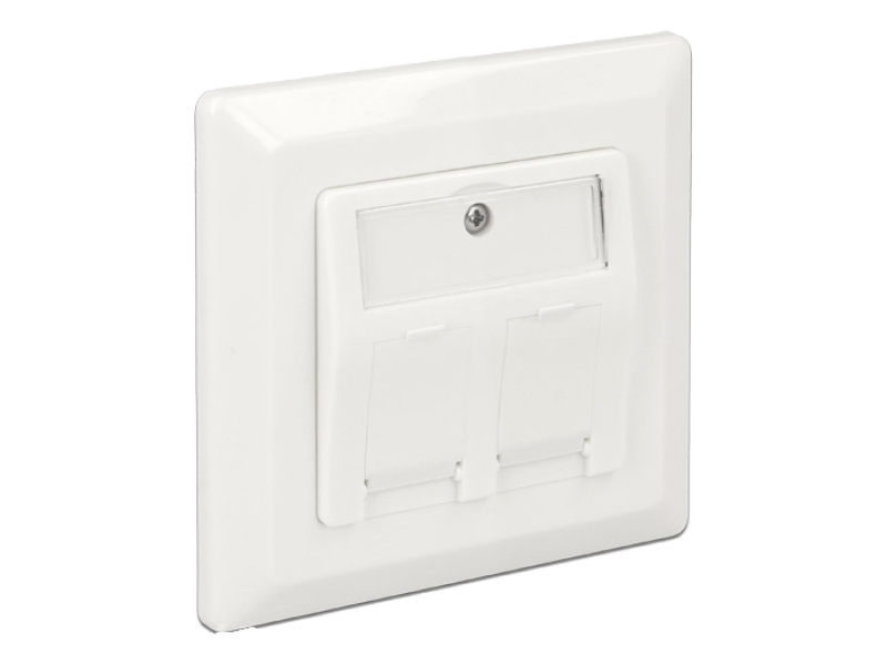 Delock Keystone Wall Outlet 2 Port hos Loh Electronics AB