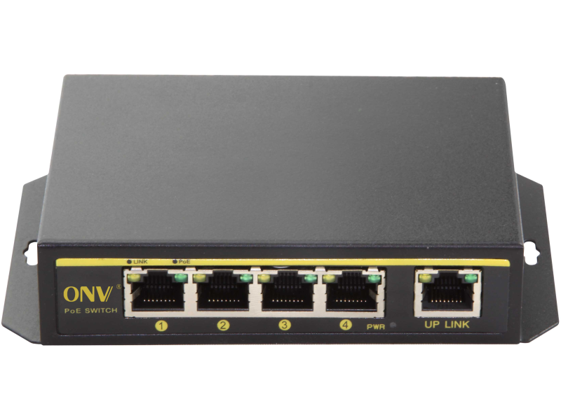 5-portars PoE-switch, 60w, 4xRJ45 PoE, 1xRJ45 uplink, 10/100Mbps, svart ... 5-portars PoE-switch, 60w, 4xRJ45 PoE, 1xRJ45 uplink, 10/100Mbps, svart ...